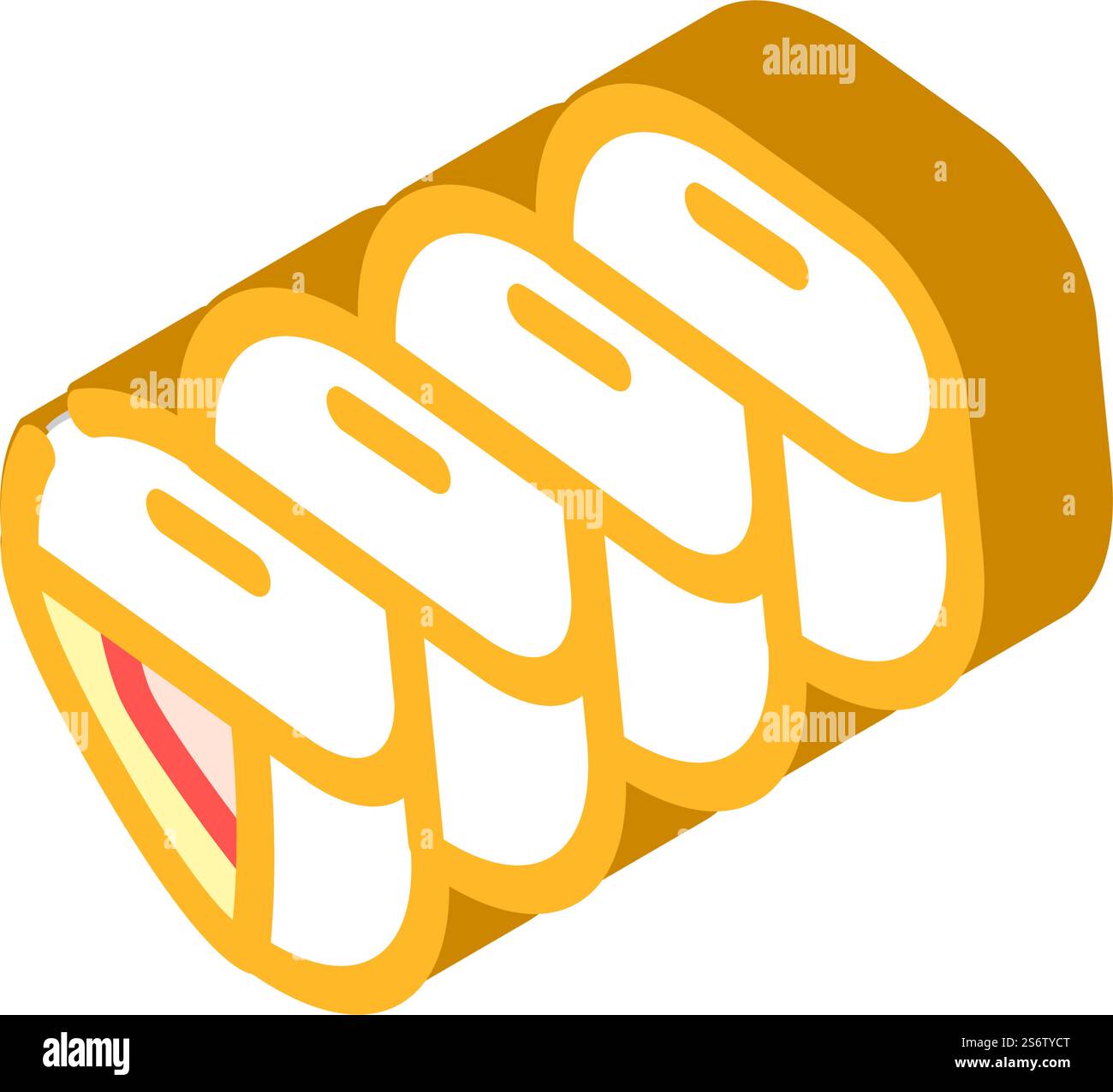 bun baked food isometric icon vector. bun baked food sign. isolated ...