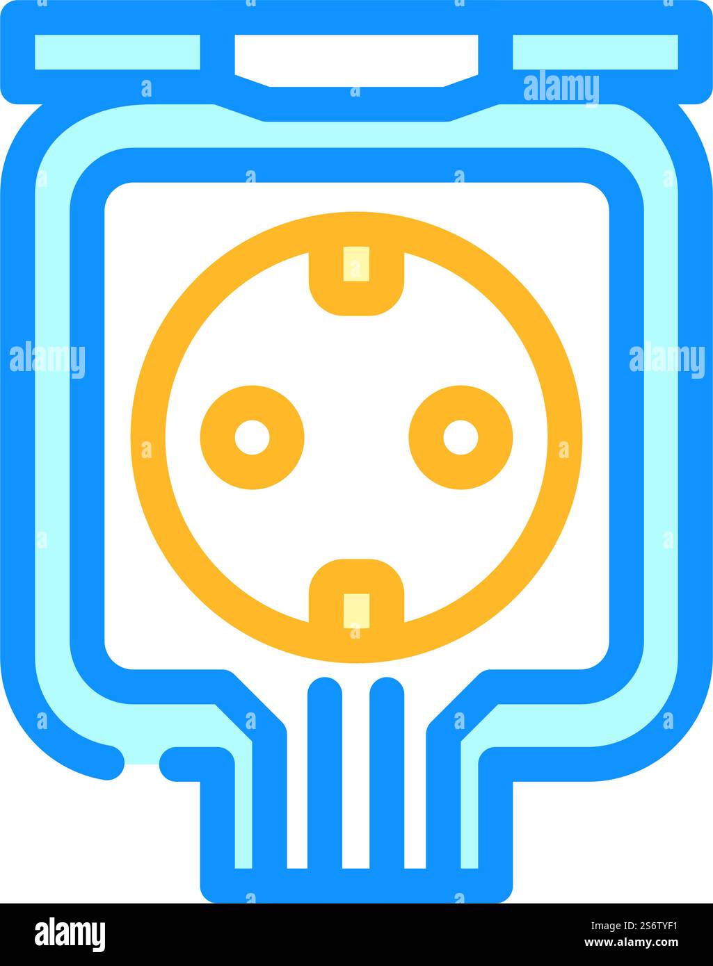 weatherproof socket color icon vector. weatherproof socket sign ...