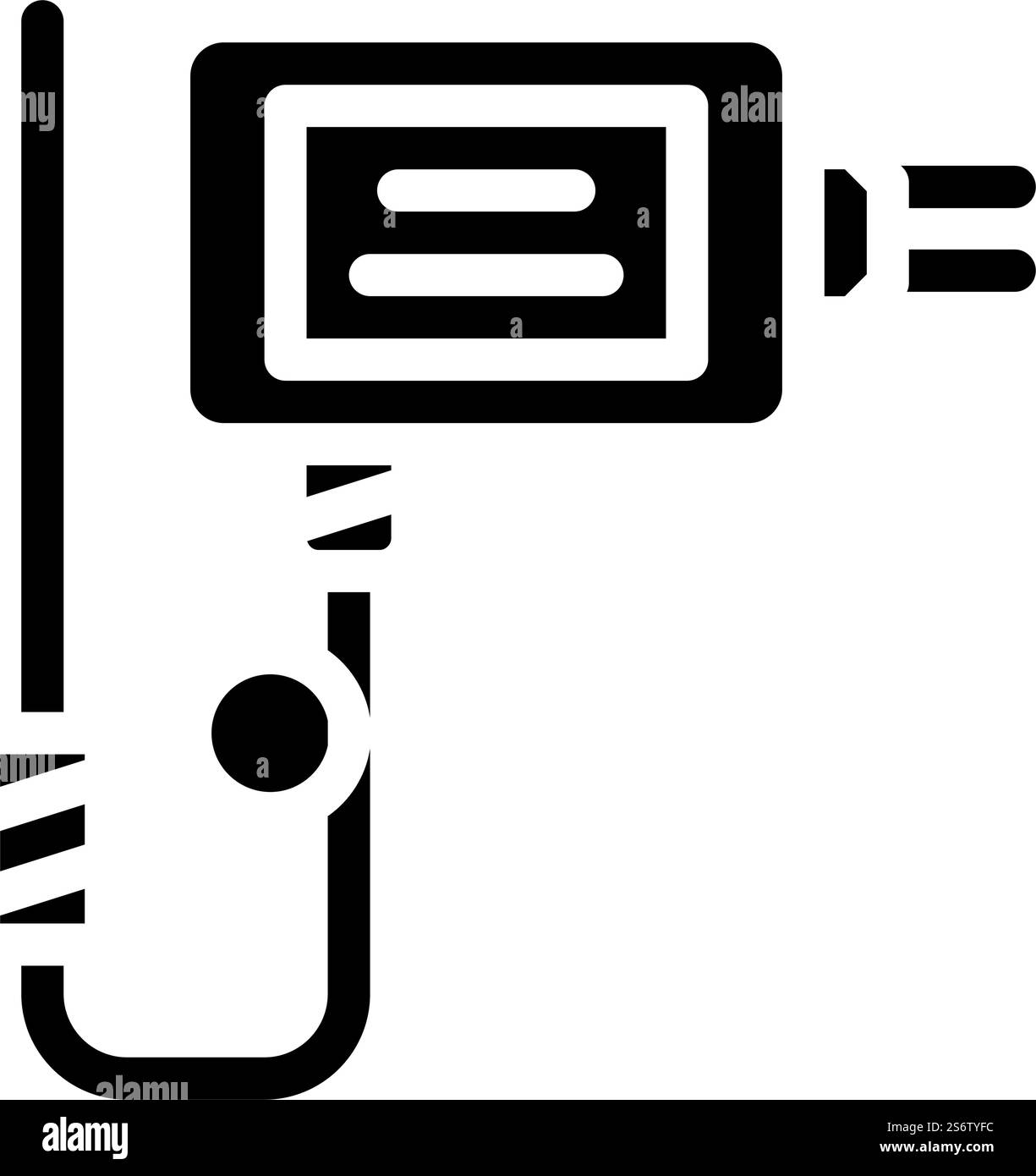 liquid flow switch glyph icon vector. liquid flow switch sign. isolated ...