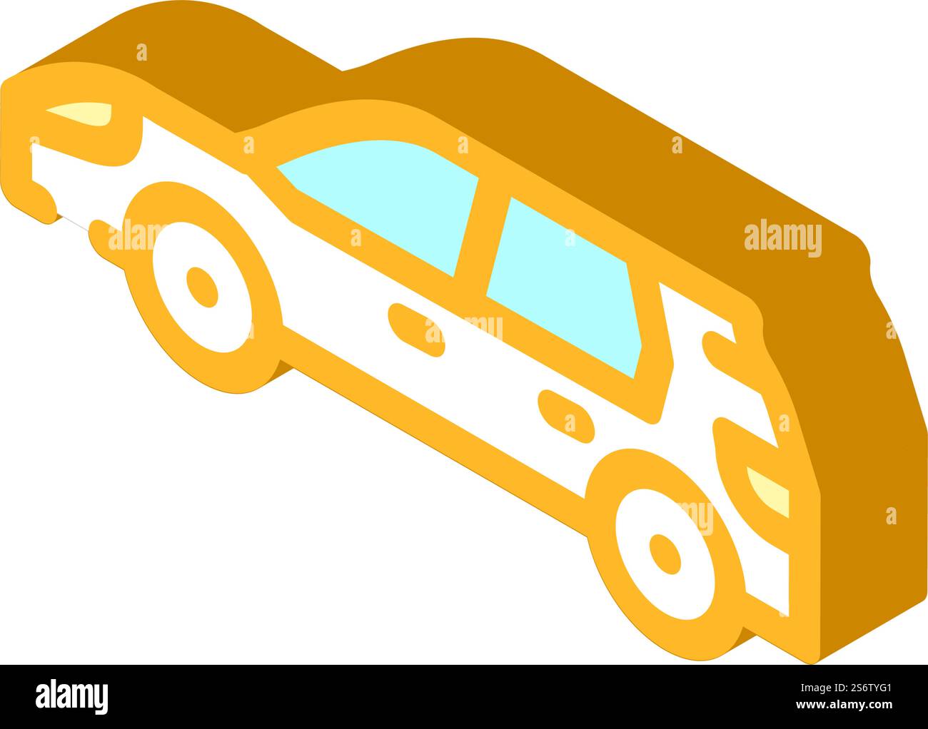 hatchback car body type isometric icon vector. hatchback car body type ...