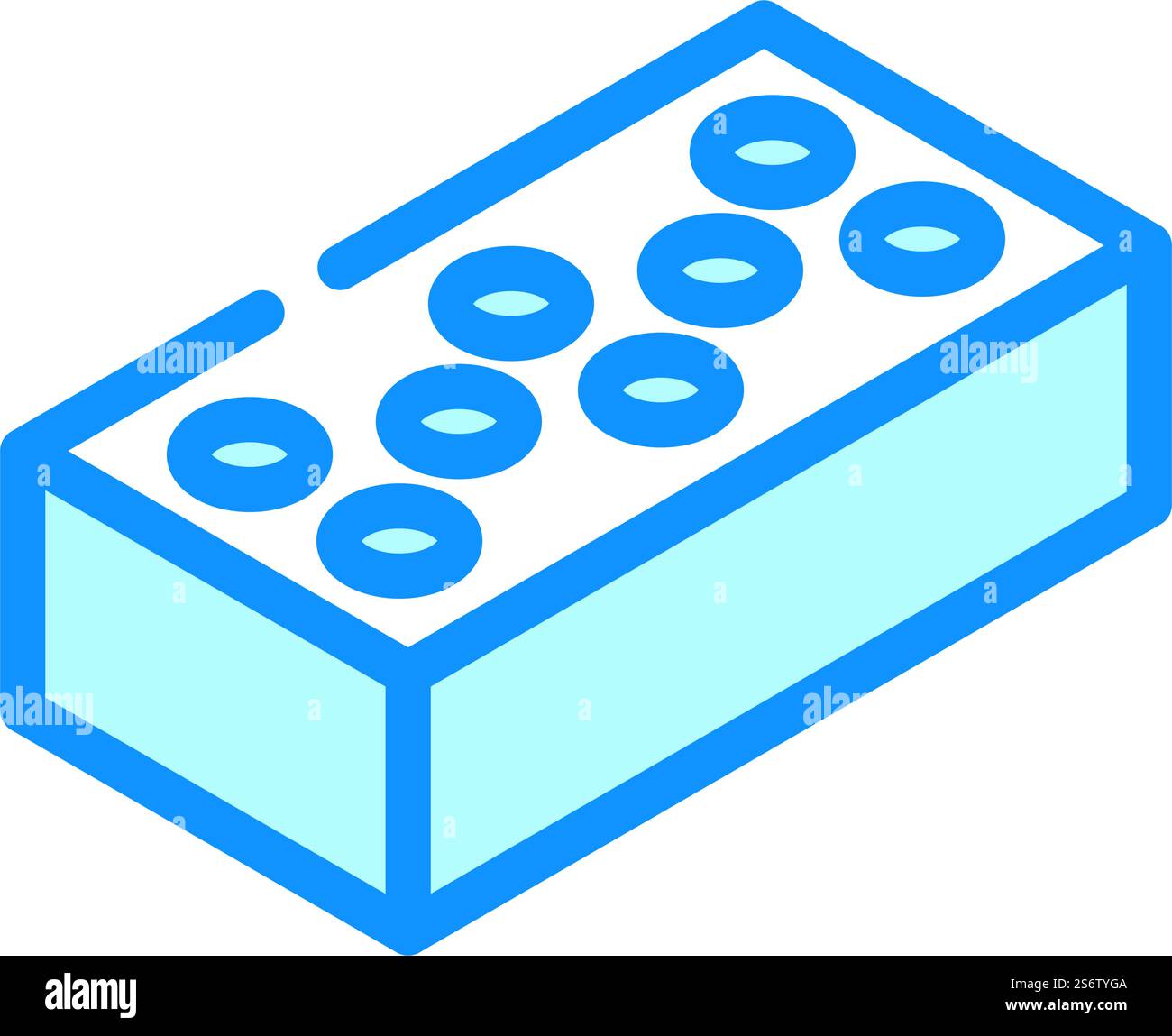 silicate brick color icon vector. silicate brick sign. isolated symbol ...