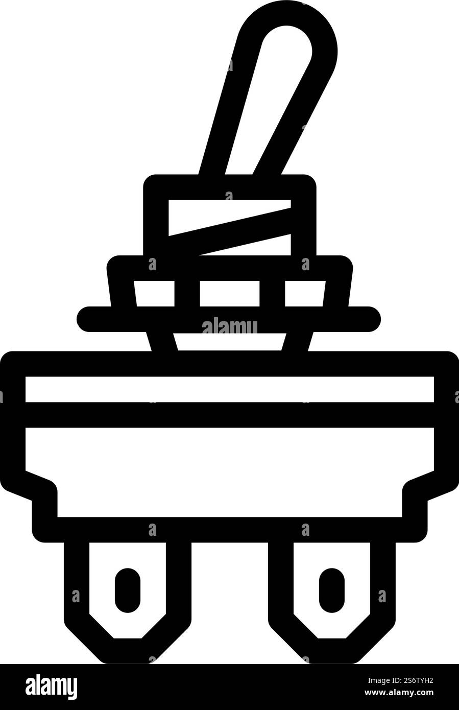joystick switches mechanism line icon vector. joystick switches ...
