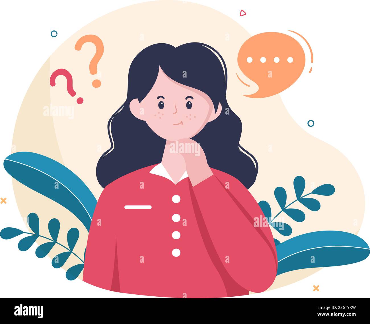 People Thinking to Make Decision, Problem Solving and Find Creative Ideas with Question Mark in ...