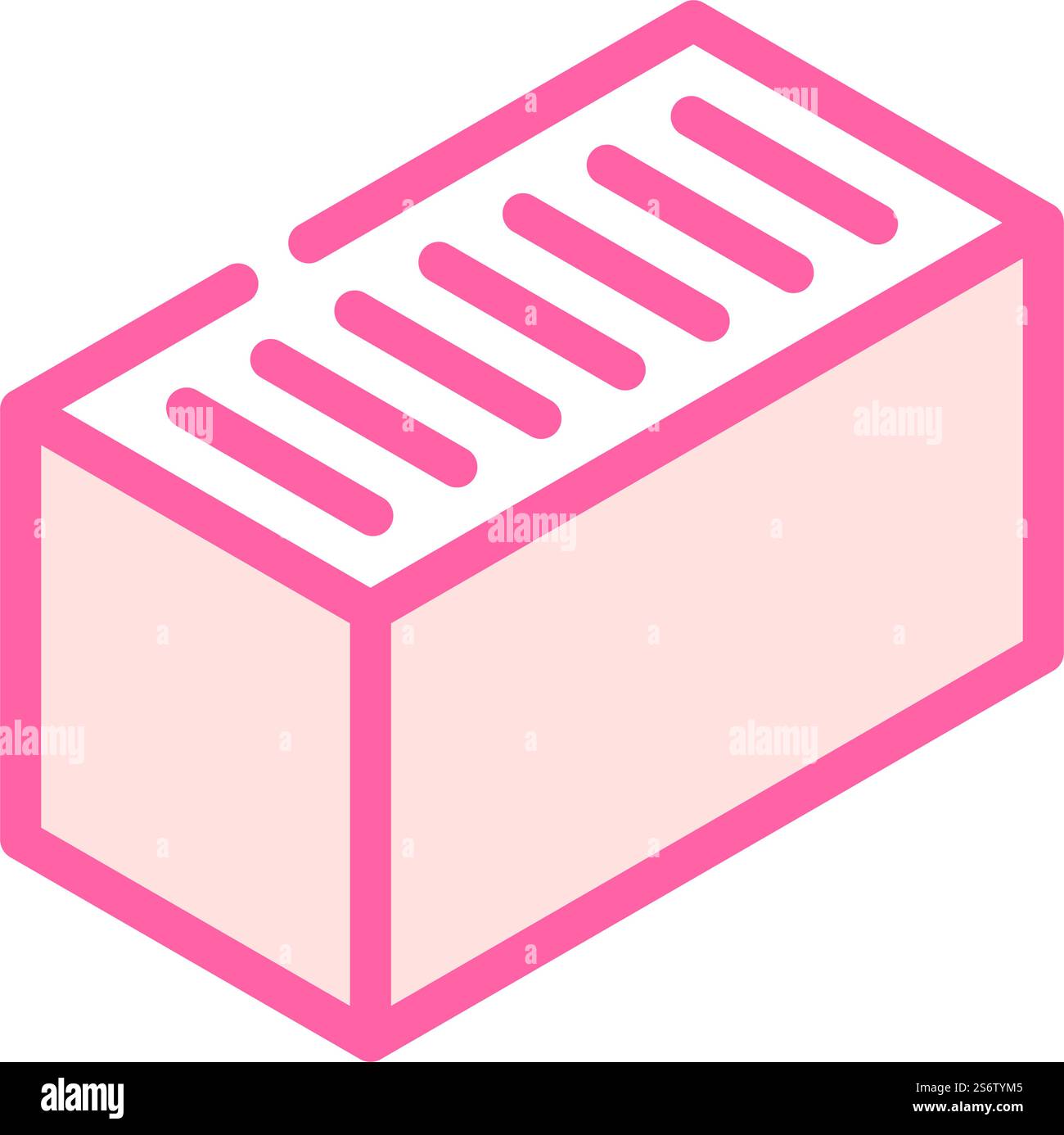 double brick color icon vector. double brick sign. isolated symbol ...