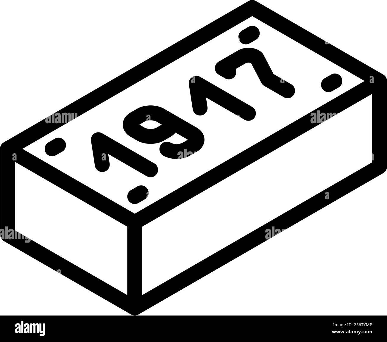 old brick line icon vector. old brick sign. isolated contour symbol ...