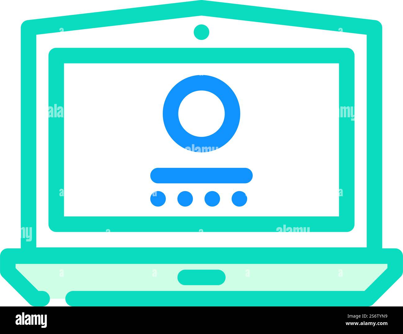 laptop digital computer color icon vector. laptop digital computer sign ...