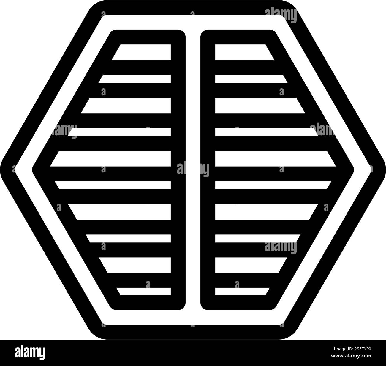 ventilation system line icon vector. ventilation system sign. isolated ...