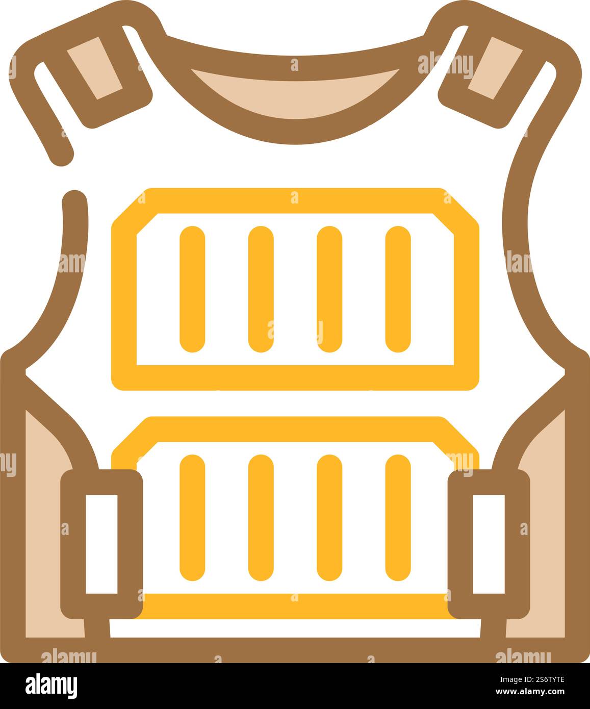 body armor color icon vector. body armor sign. isolated symbol ...