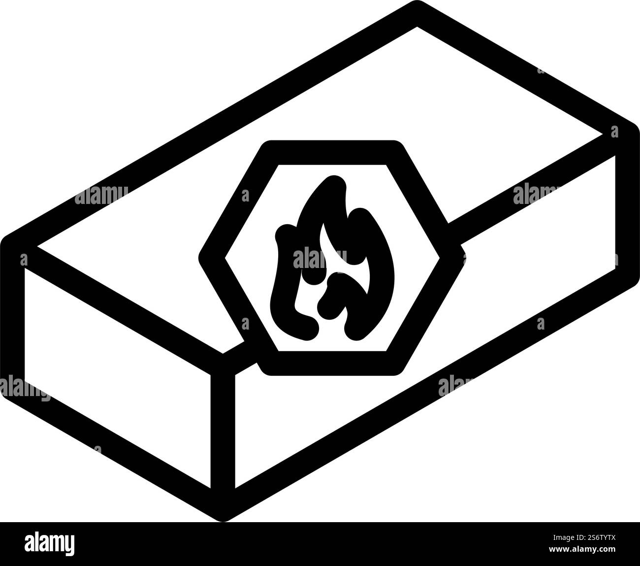 refractory brick line icon vector. refractory brick sign. isolated ...