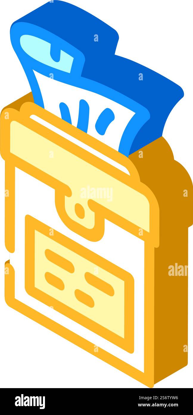 jar of napkins isometric icon vector. jar of napkins sign. isolated ...