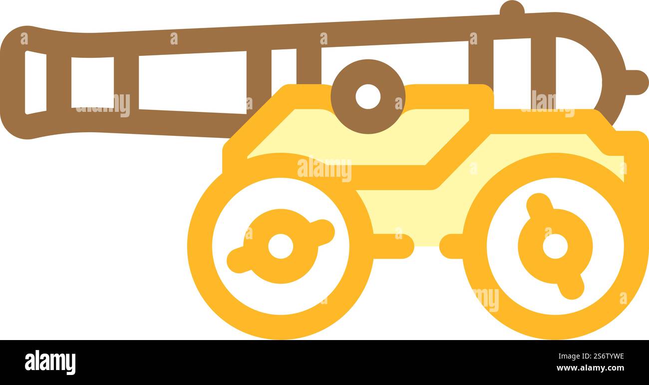 cannon weapon color icon vector. cannon weapon sign. isolated symbol ...