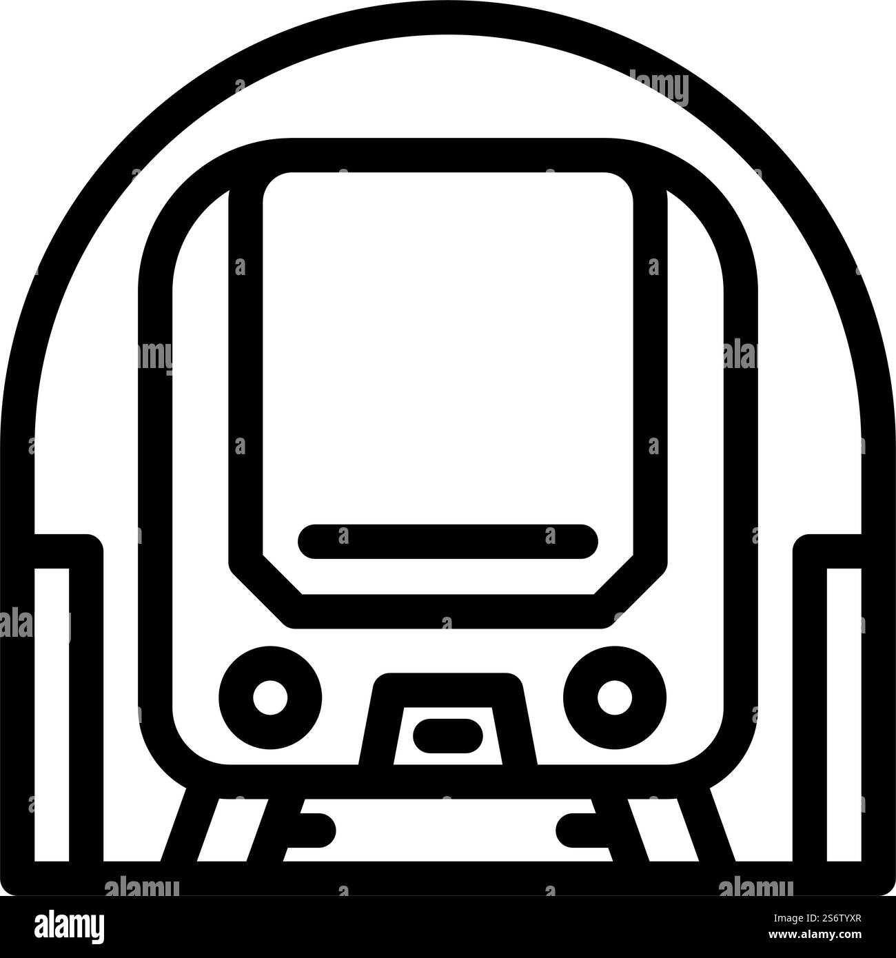 Stop train icon outline Stock Vector Images - Alamy