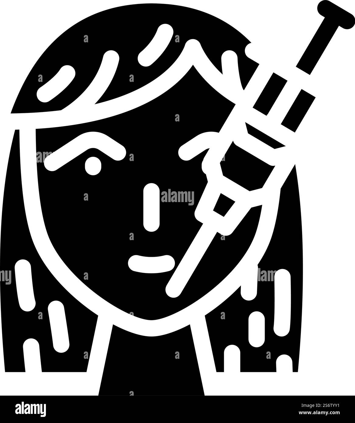 botox procedure glyph icon vector. botox procedure sign. isolated ...