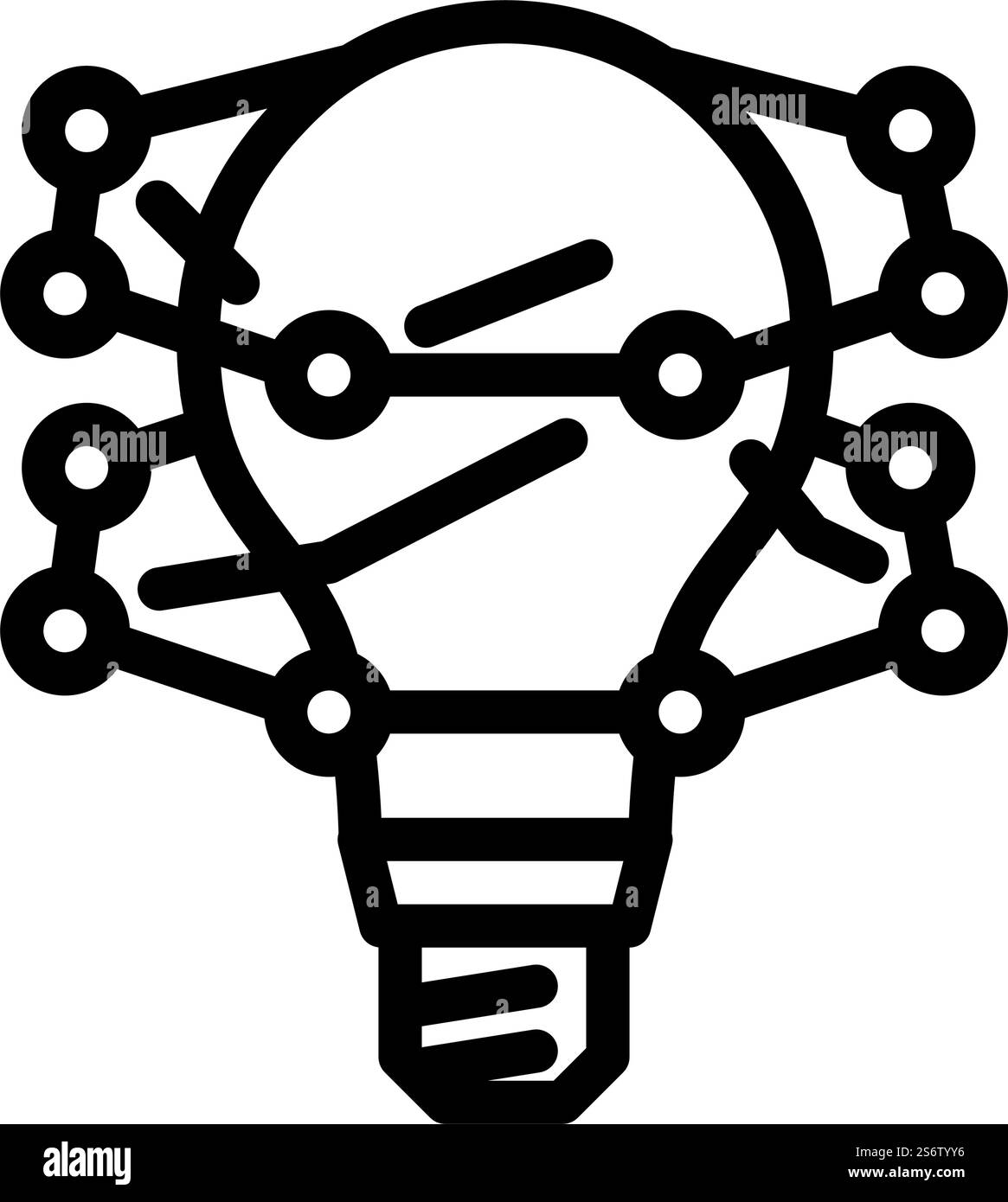 innovation light bulb line icon vector. innovation light bulb sign ...
