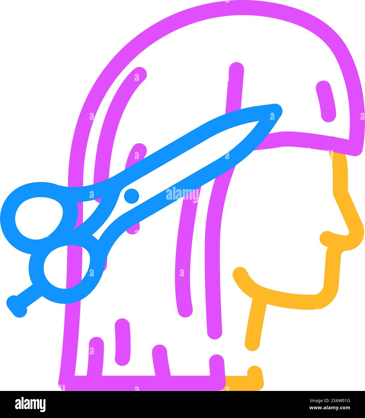 haircutting in salon color icon vector. haircutting in salon sign ...