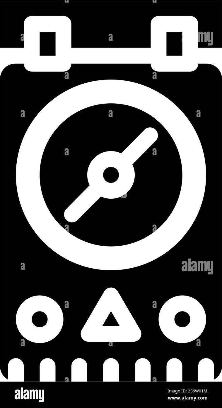 compass tool glyph icon vector. compass tool sign. isolated contour ...