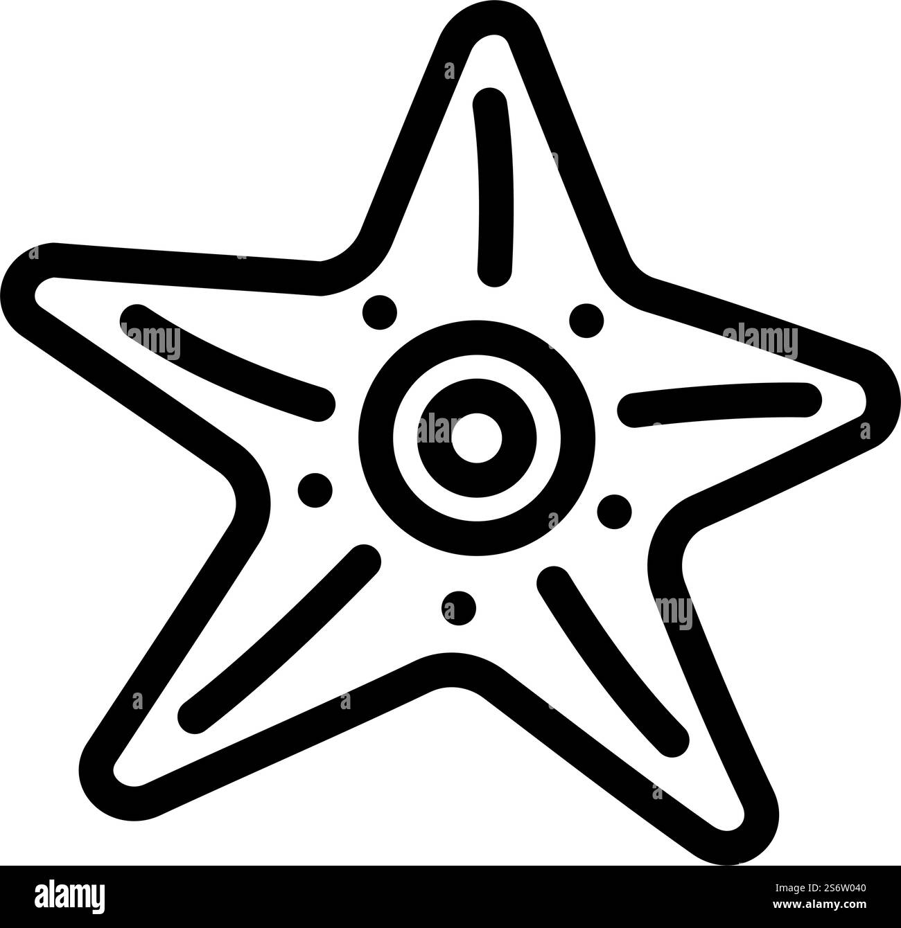 starfish marine animal line icon vector. starfish marine animal sign ...