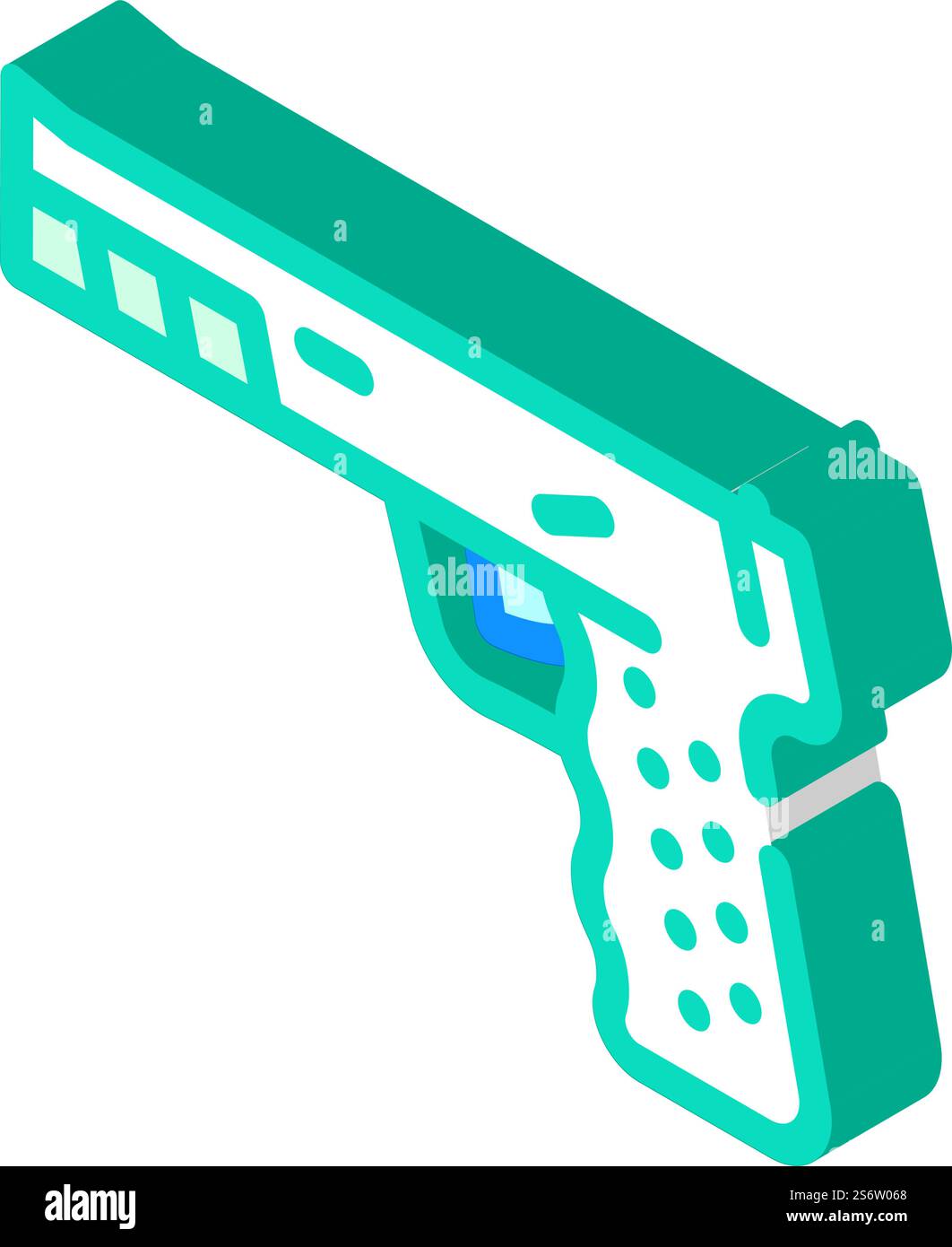 pistol gun isometric icon vector. pistol gun sign. isolated symbol ...