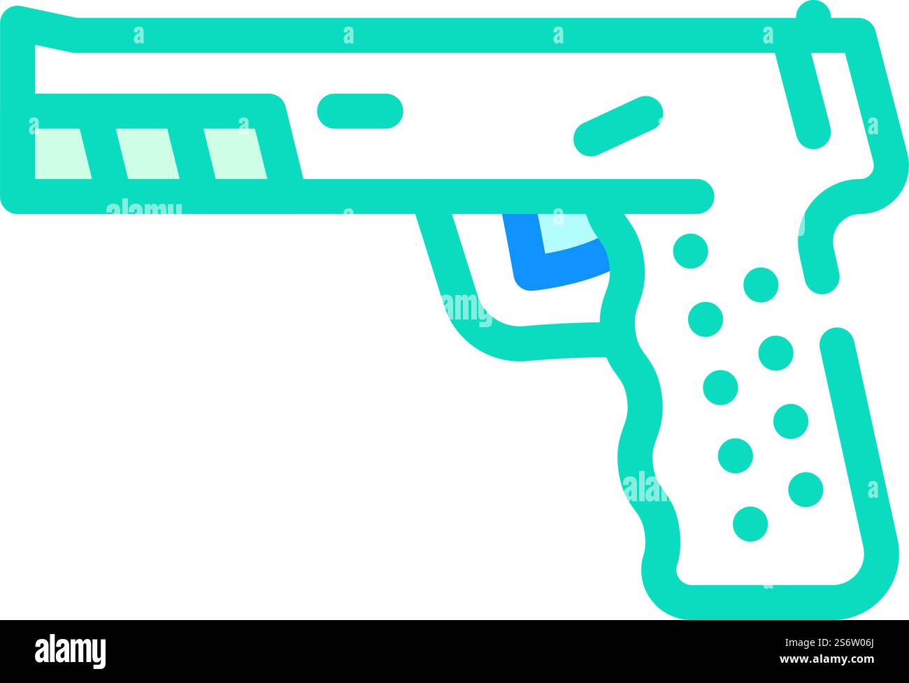 pistol gun color icon vector. pistol gun sign. isolated symbol ...