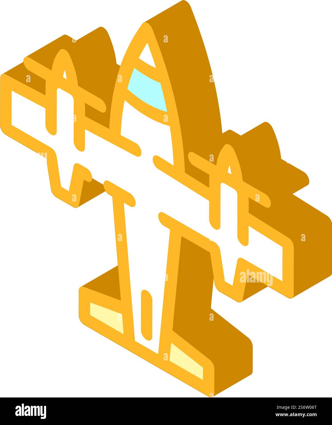 Plane Aircraft Isometric Icon Vector Plane Aircraft Sign Isolated Symbol Illustration Plane