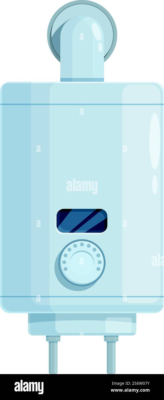 Central gas boiler icon cartoon vector. Fire energy. Electric pump ...