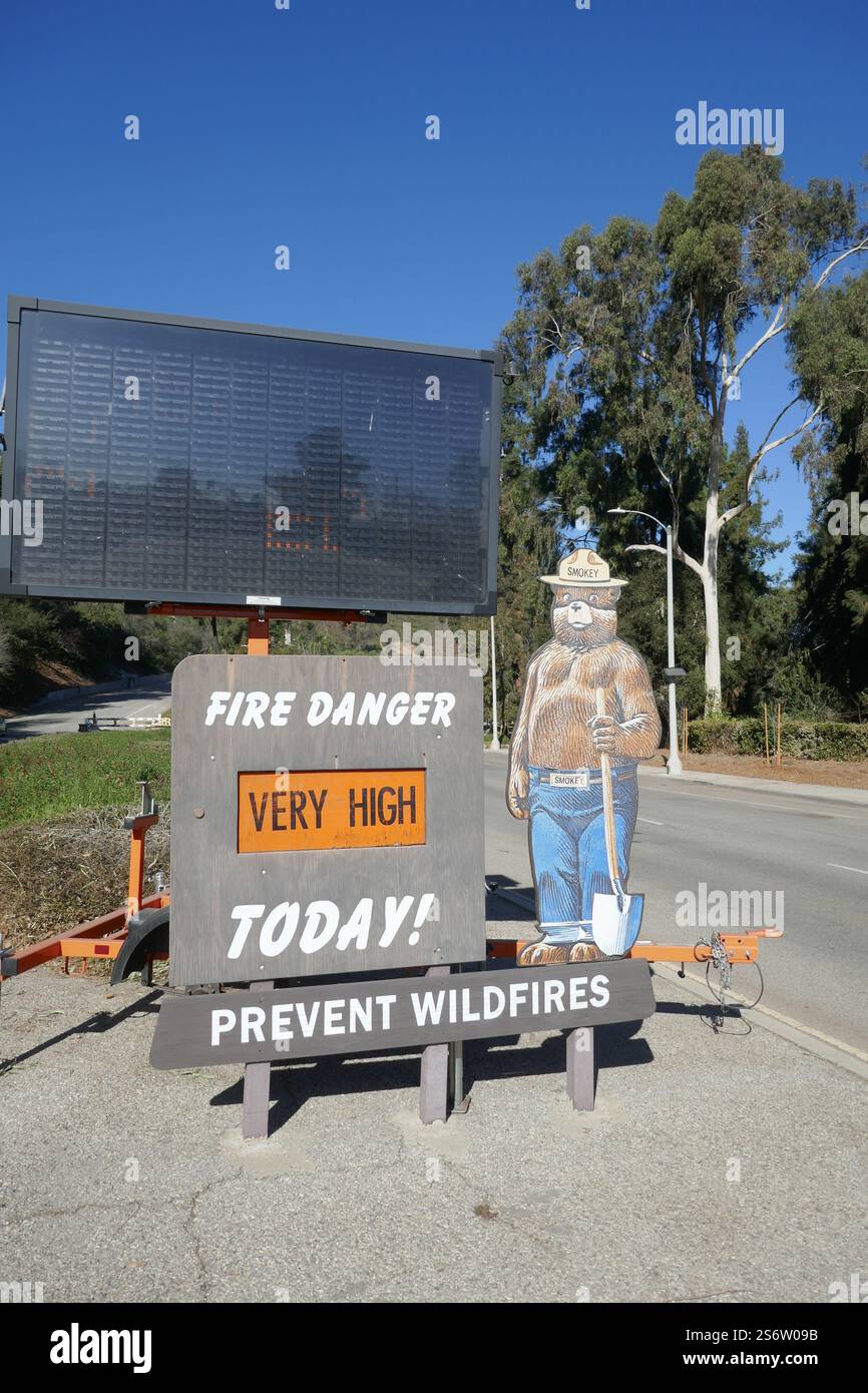 Los Angeles, California, USA 16th January 2025 Smokey The Bear Fire ...