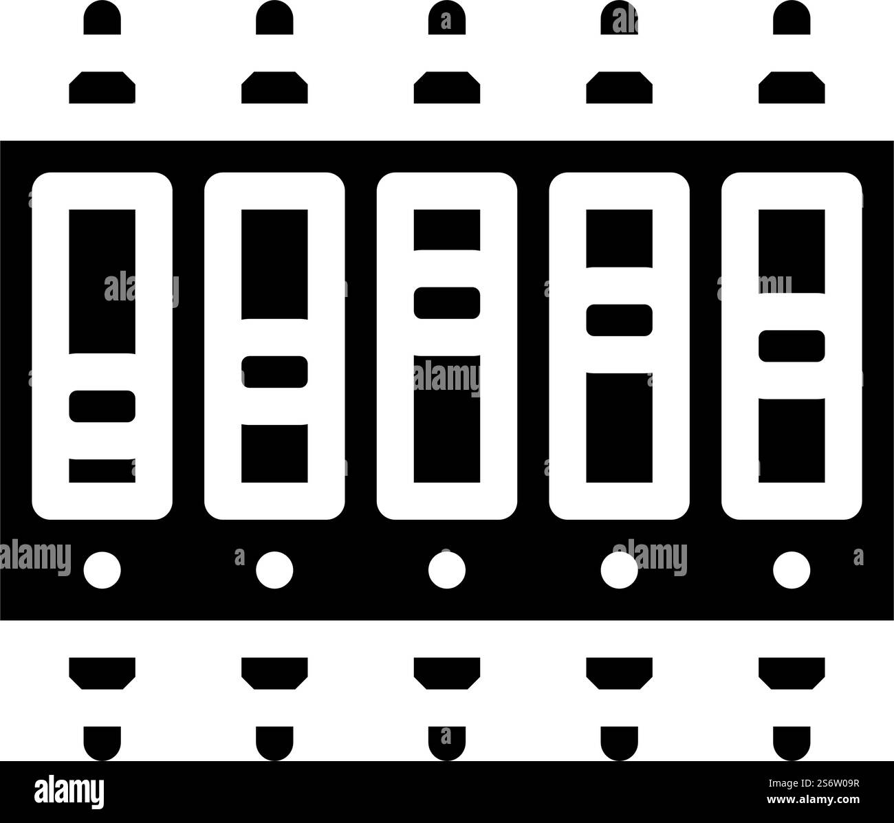 dip electronic glyph icon vector. dip electronic sign. isolated contour ...