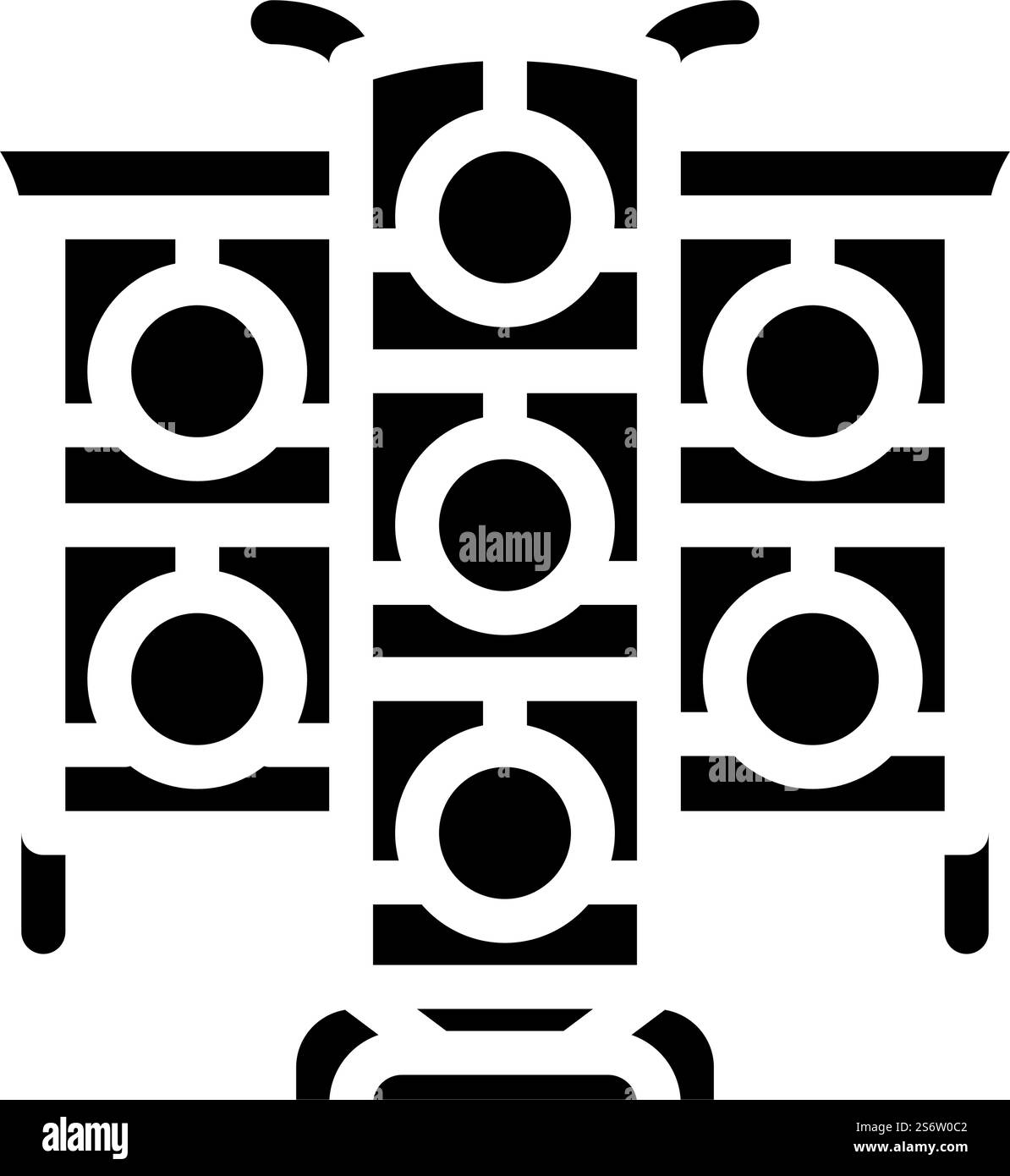 yunluo chinese glyph icon vector. yunluo chinese sign. isolated contour ...