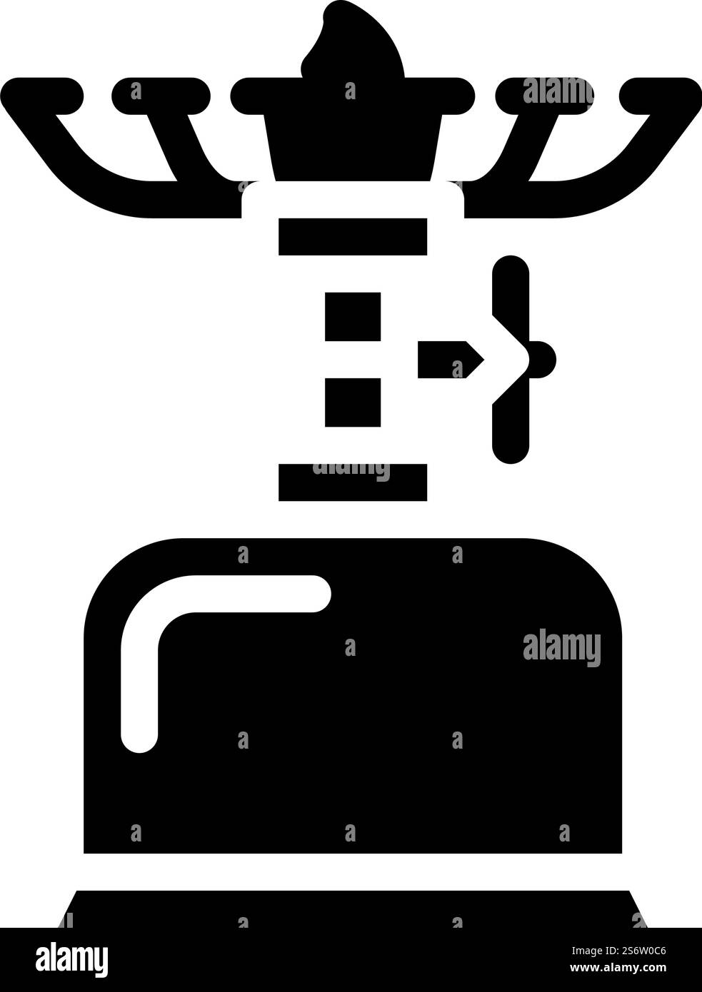 gas stove glyph icon vector. gas stove sign. isolated contour symbol ...