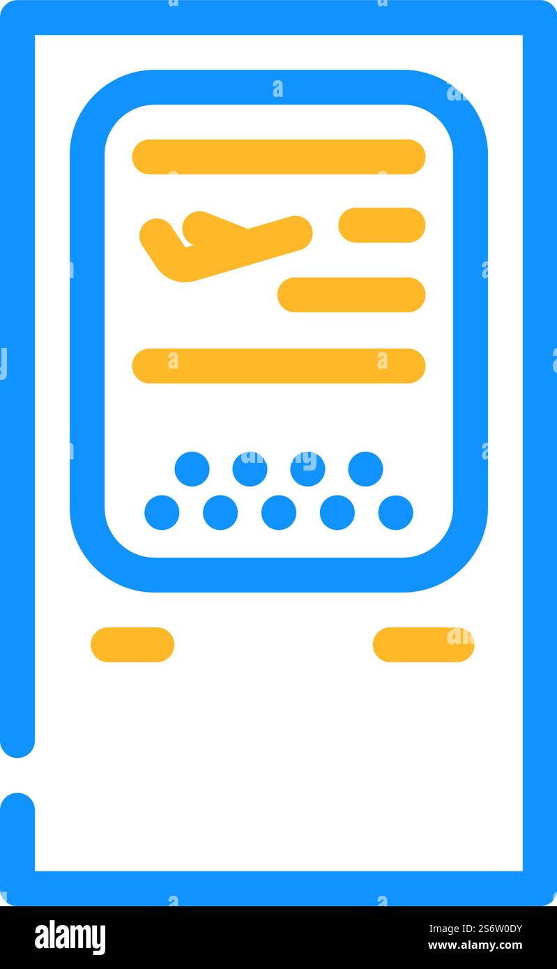 registration terminal airport color icon vector. registration terminal ...