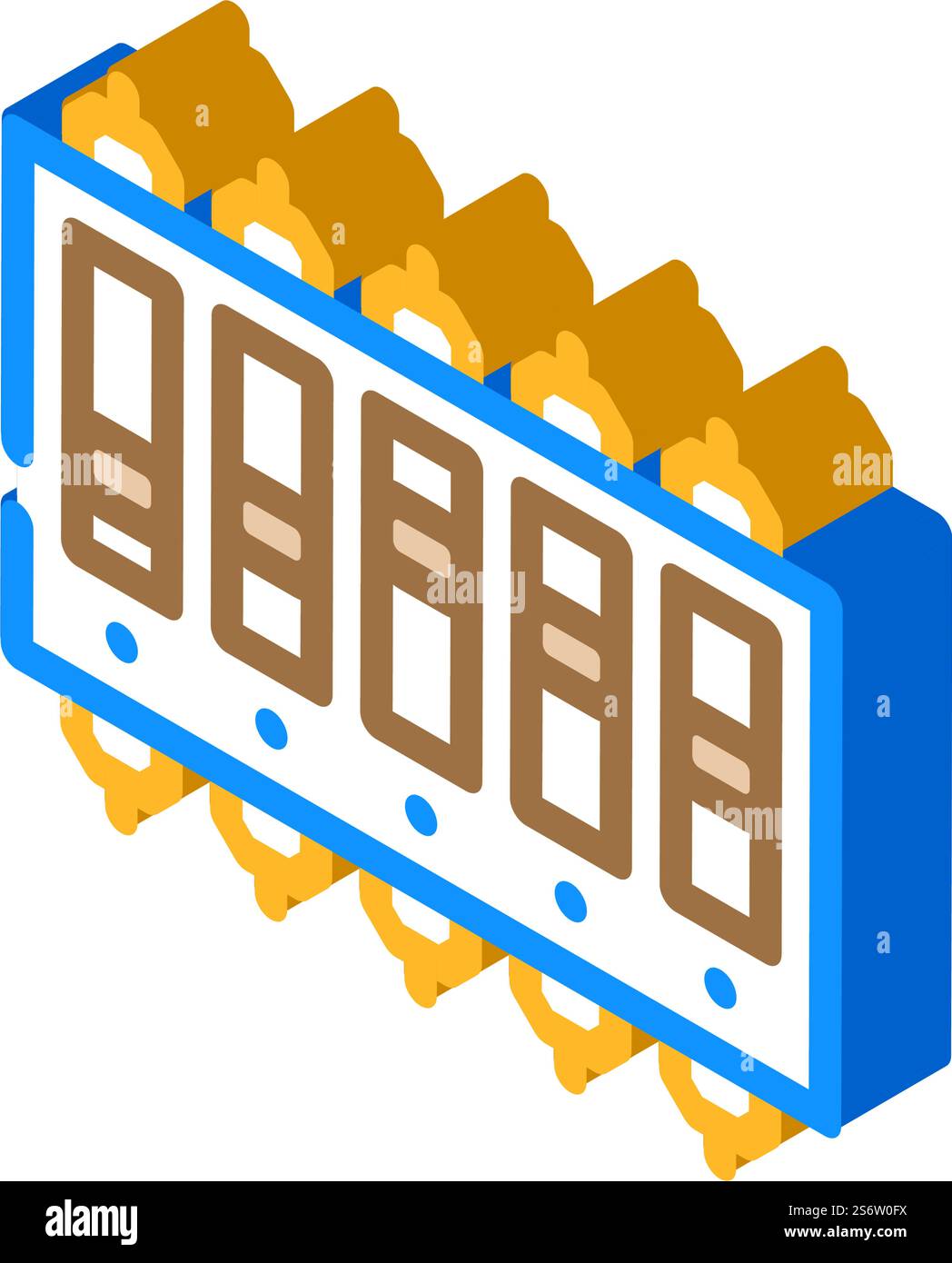 dip electronic isometric icon vector. dip electronic sign. isolated symbol illustration. dip ...