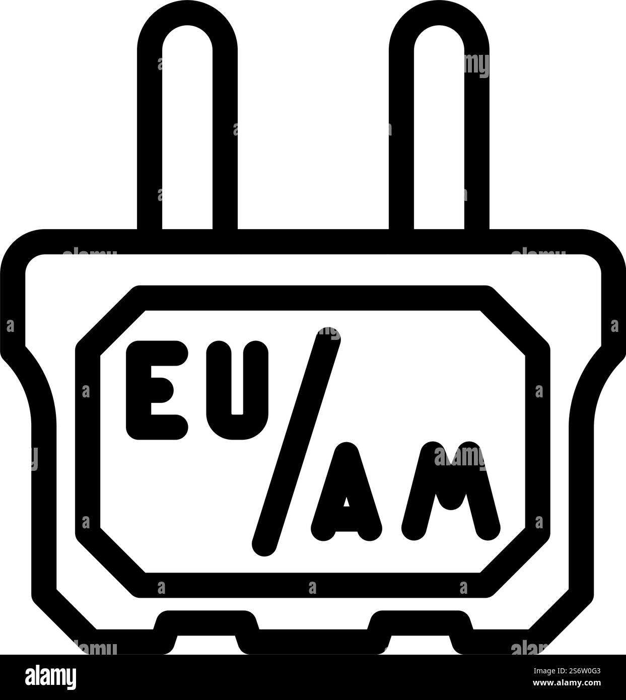 adapter socket line icon vector. adapter socket sign. isolated contour ...