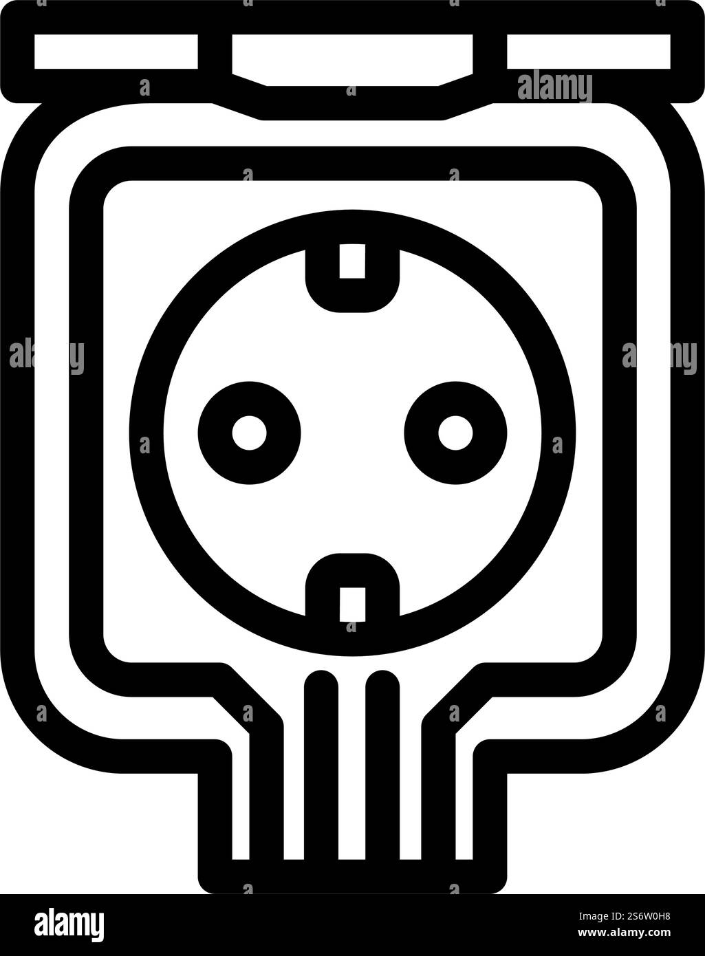 weatherproof socket line icon vector. weatherproof socket sign ...