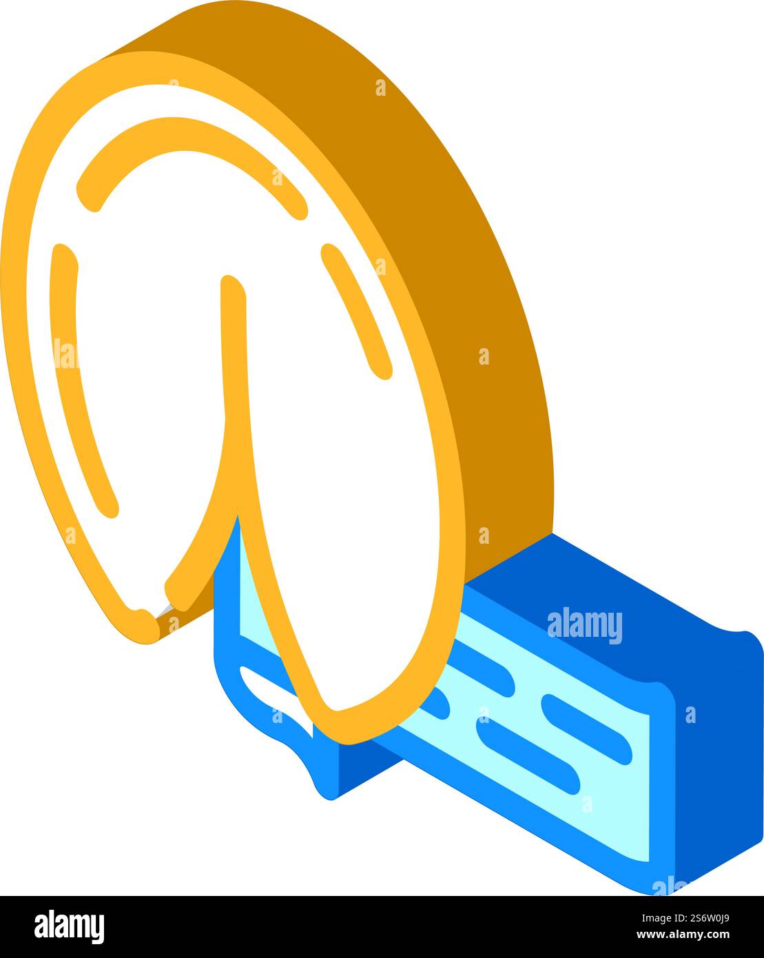 fortune cookies isometric icon vector. fortune cookies sign. isolated ...