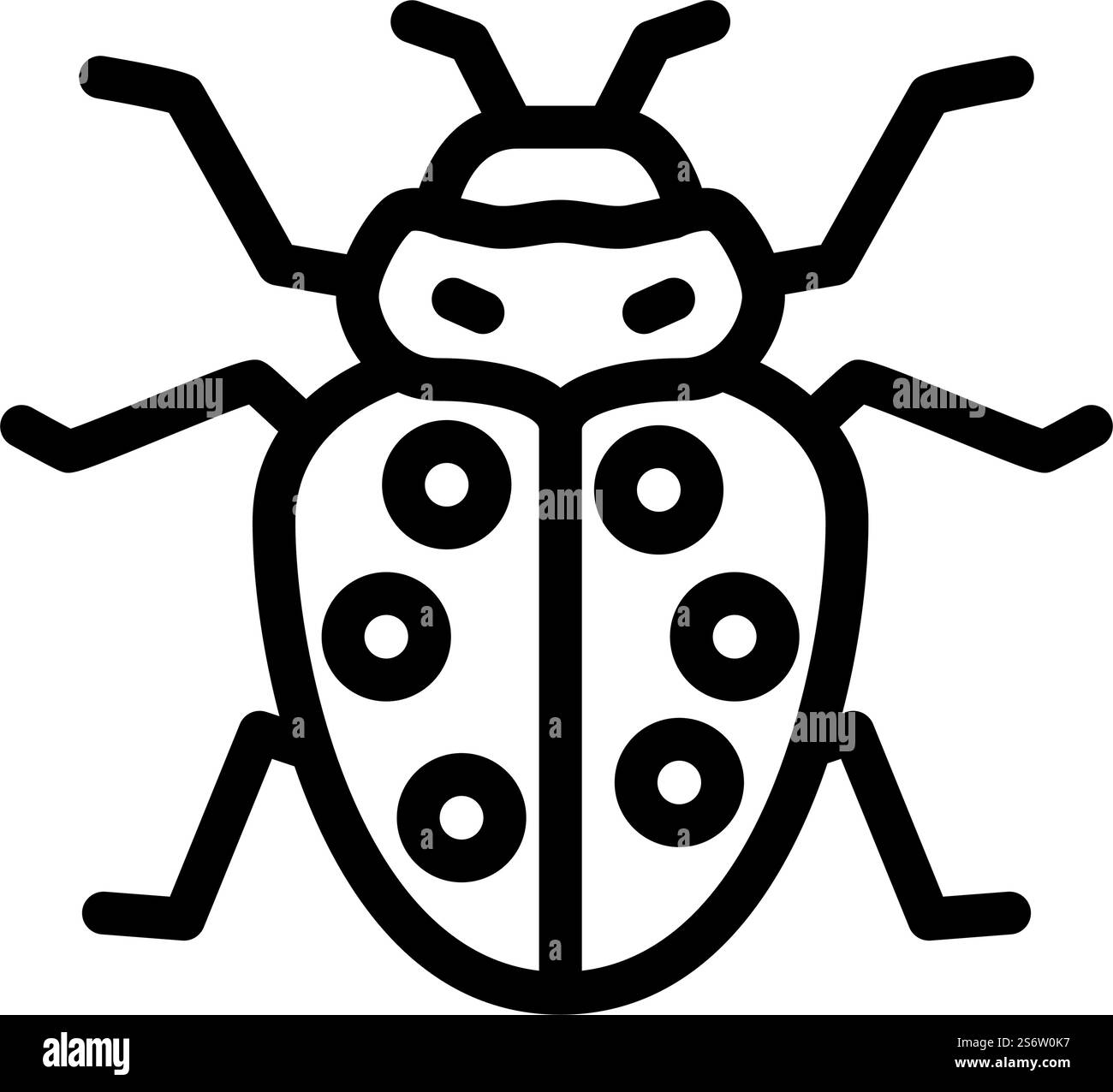 ladybug insect line icon vector. ladybug insect sign. isolated contour ...