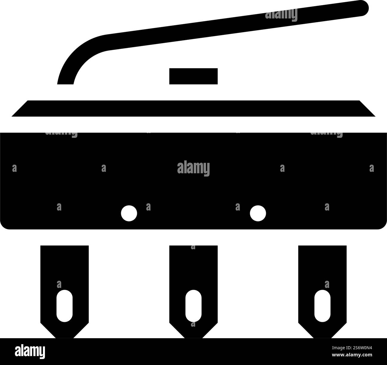 push button switch glyph icon vector. push button switch sign. isolated ...