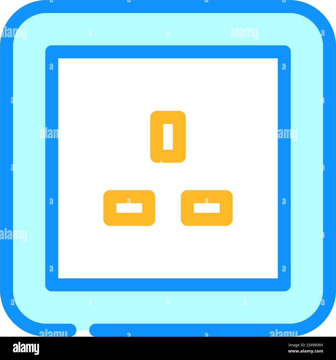 uk british socket color icon vector. uk british socket sign. isolated ...