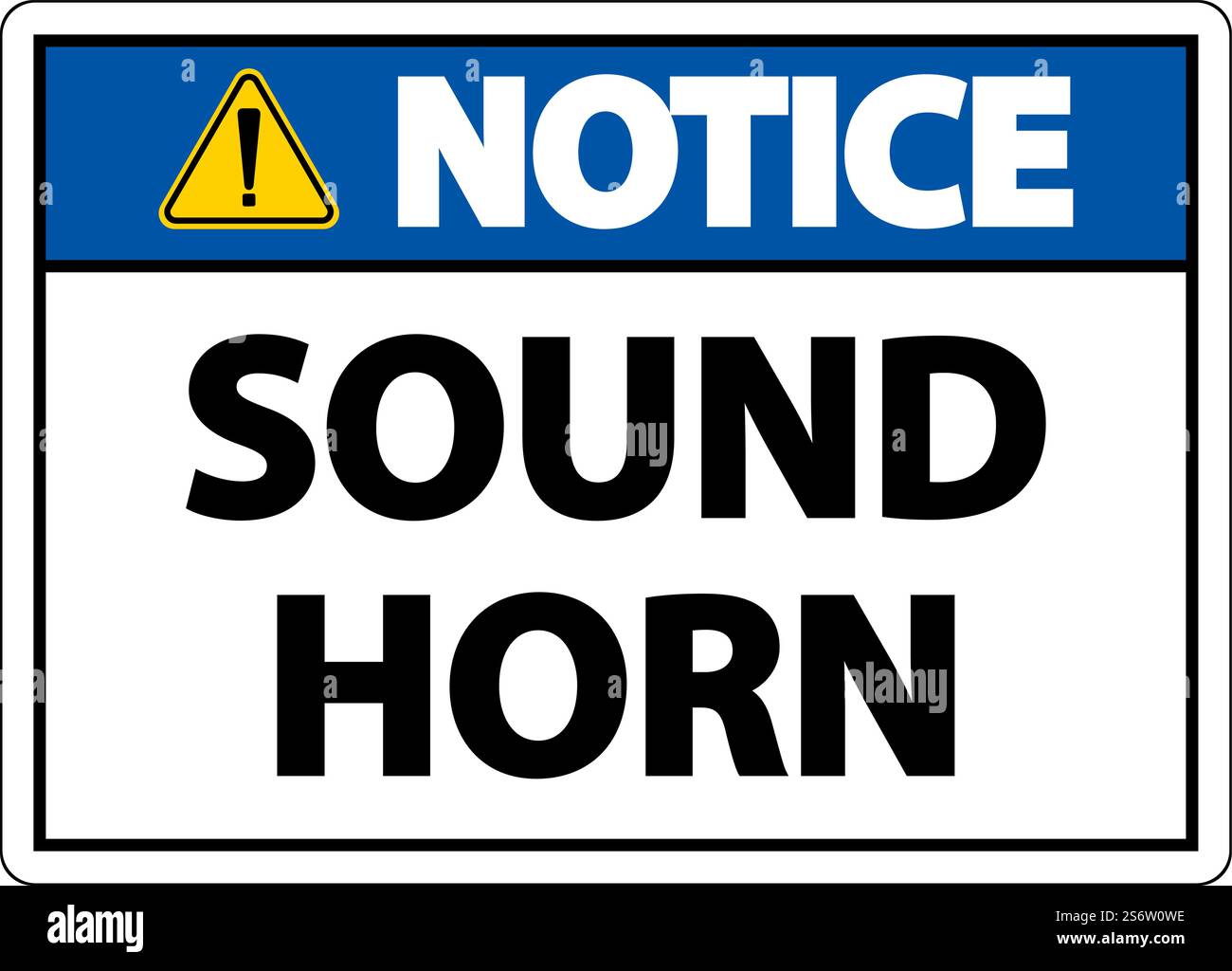 Notice Sound Horn Sign On White Background Stock Vector Image & Art - Alamy