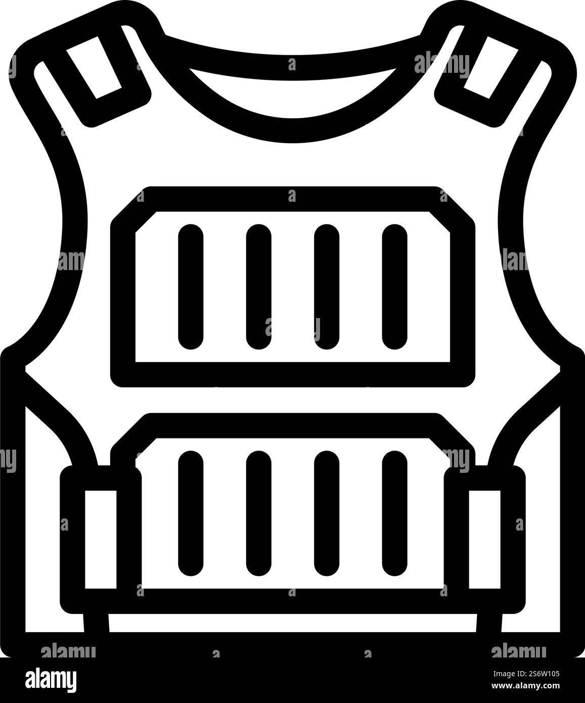 body armor line icon vector. body armor sign. isolated contour symbol ...