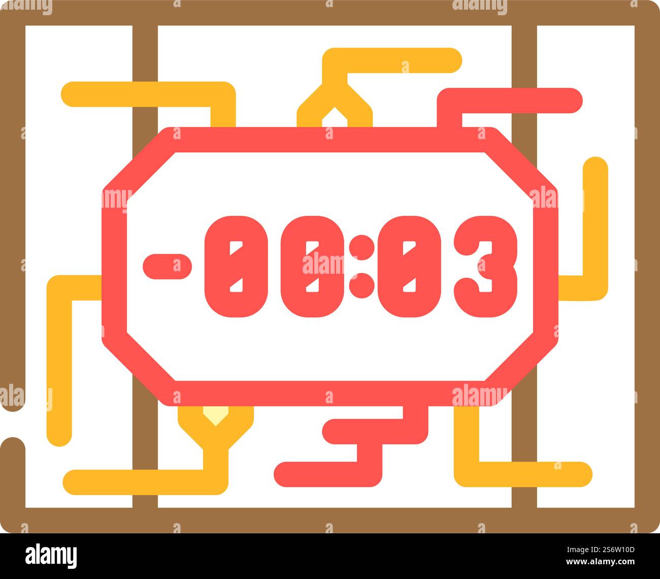 bomb weapon color icon vector. bomb weapon sign. isolated symbol ...