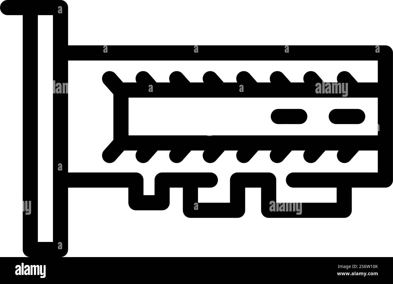 ssd computer disk line icon vector. ssd computer disk sign. isolated ...