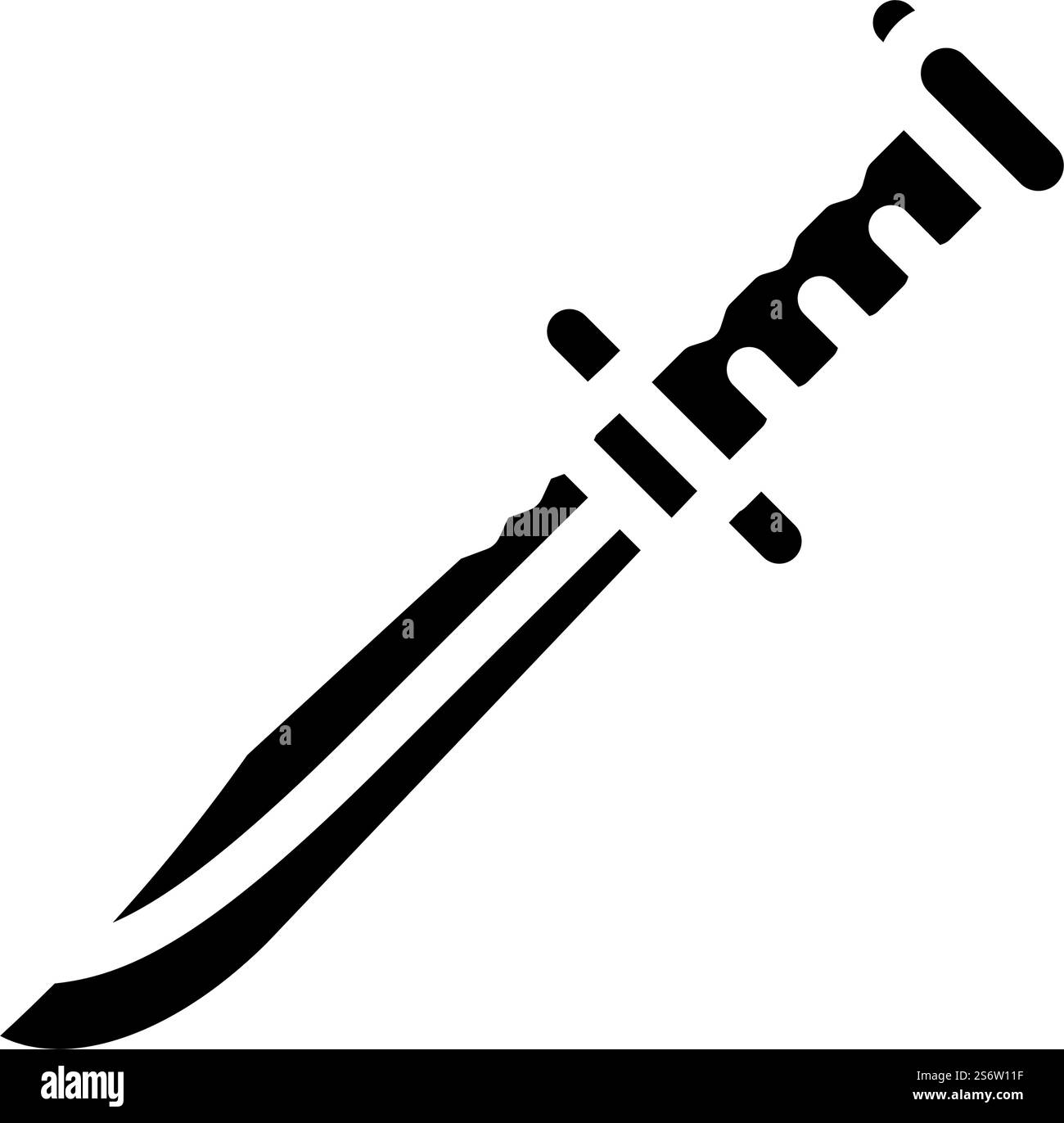 knife weapon glyph icon vector. knife weapon sign. isolated contour ...