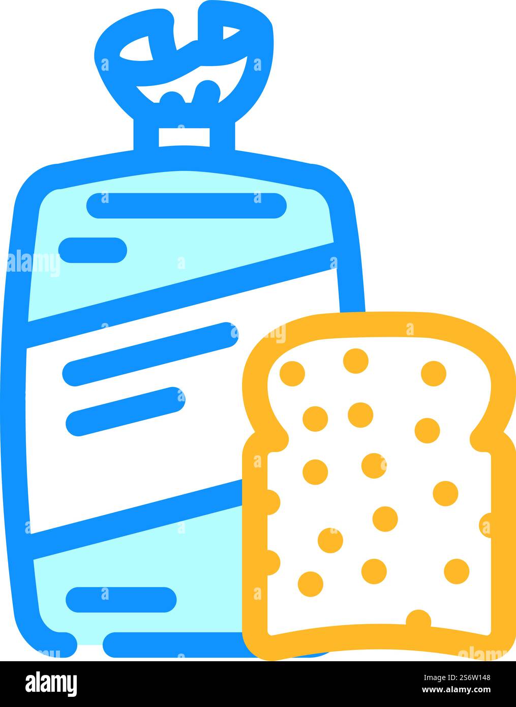 toast package color icon vector. toast package sign. isolated symbol ...