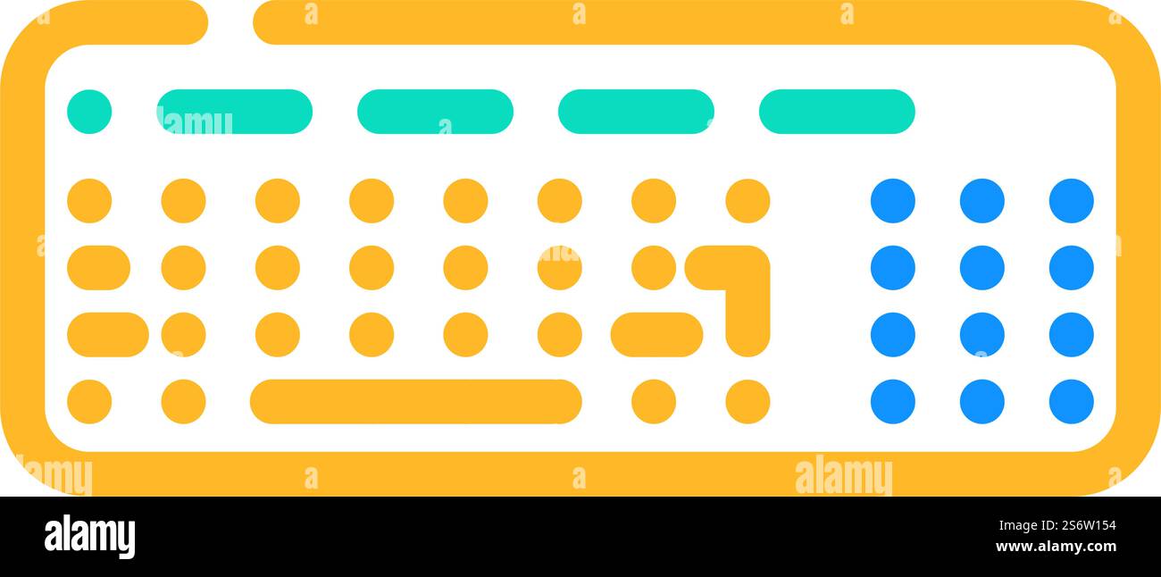 keyboard computer color icon vector. keyboard computer sign. isolated ...