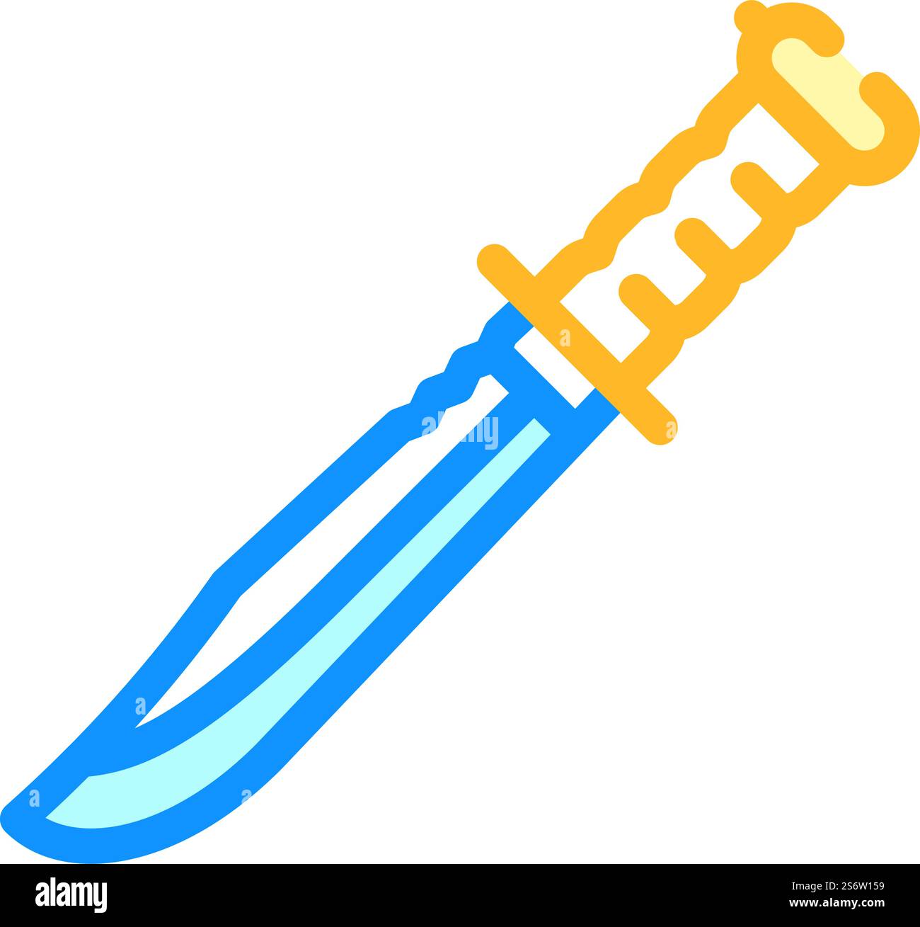 knife weapon color icon vector. knife weapon sign. isolated symbol ...