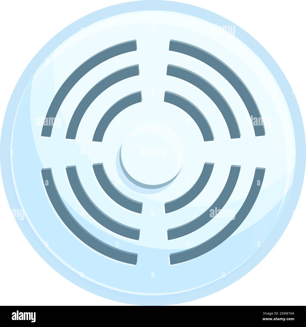 Smoke detector signal icon cartoon vector. Alarm fire. Home system ...