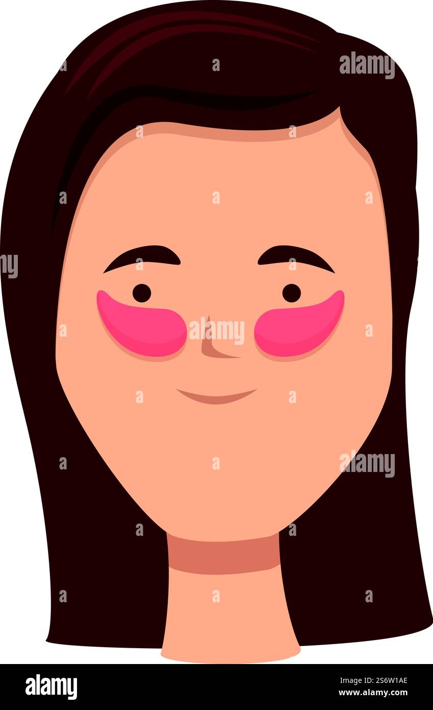 Apply eye pad icon cartoon vector. Face mask. Gel under eye. Apply eye ...