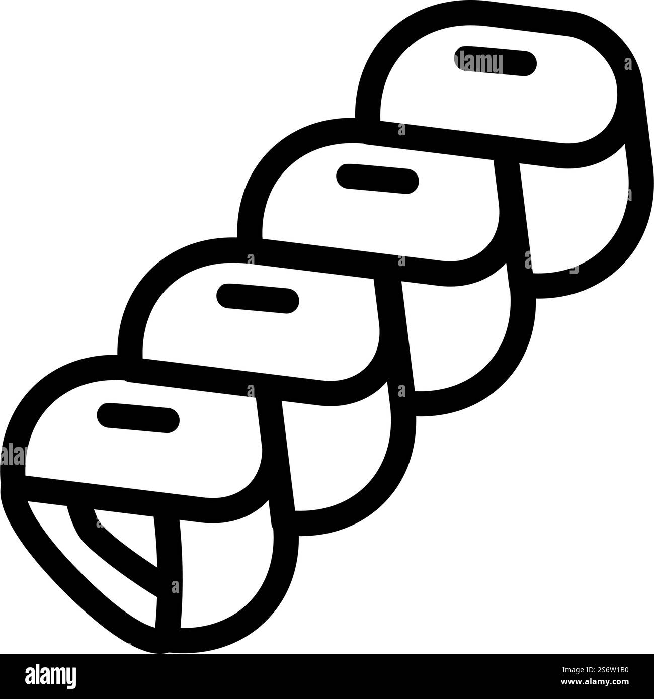 bun baked food line icon vector. bun baked food sign. isolated contour ...