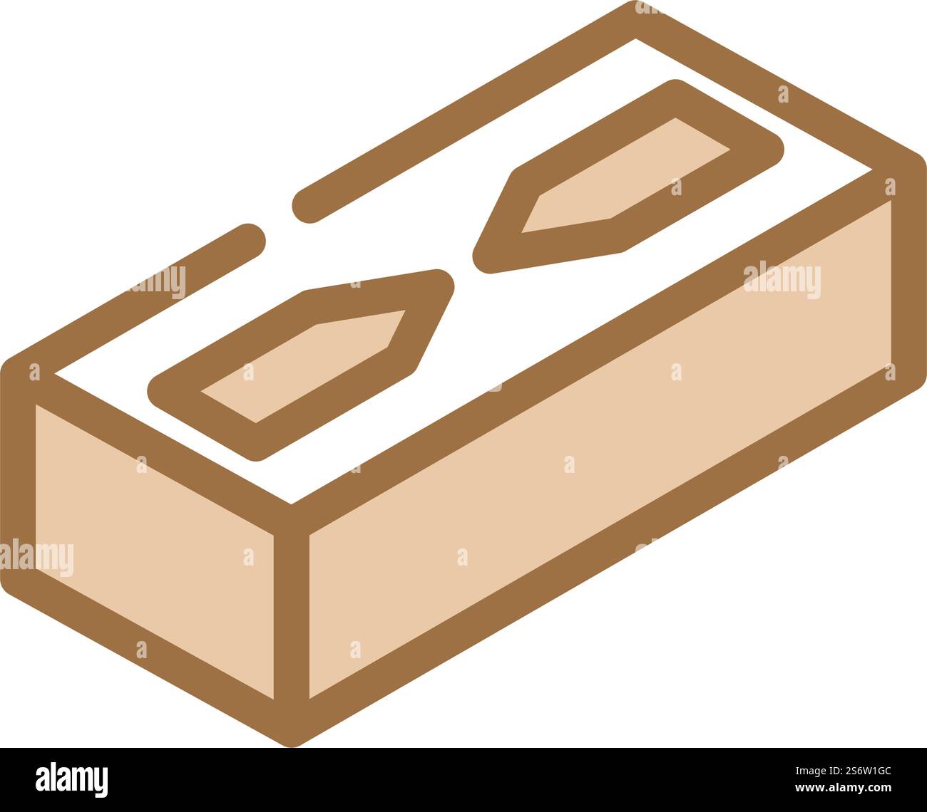 stylish facing brick color icon vector. stylish facing brick sign ...