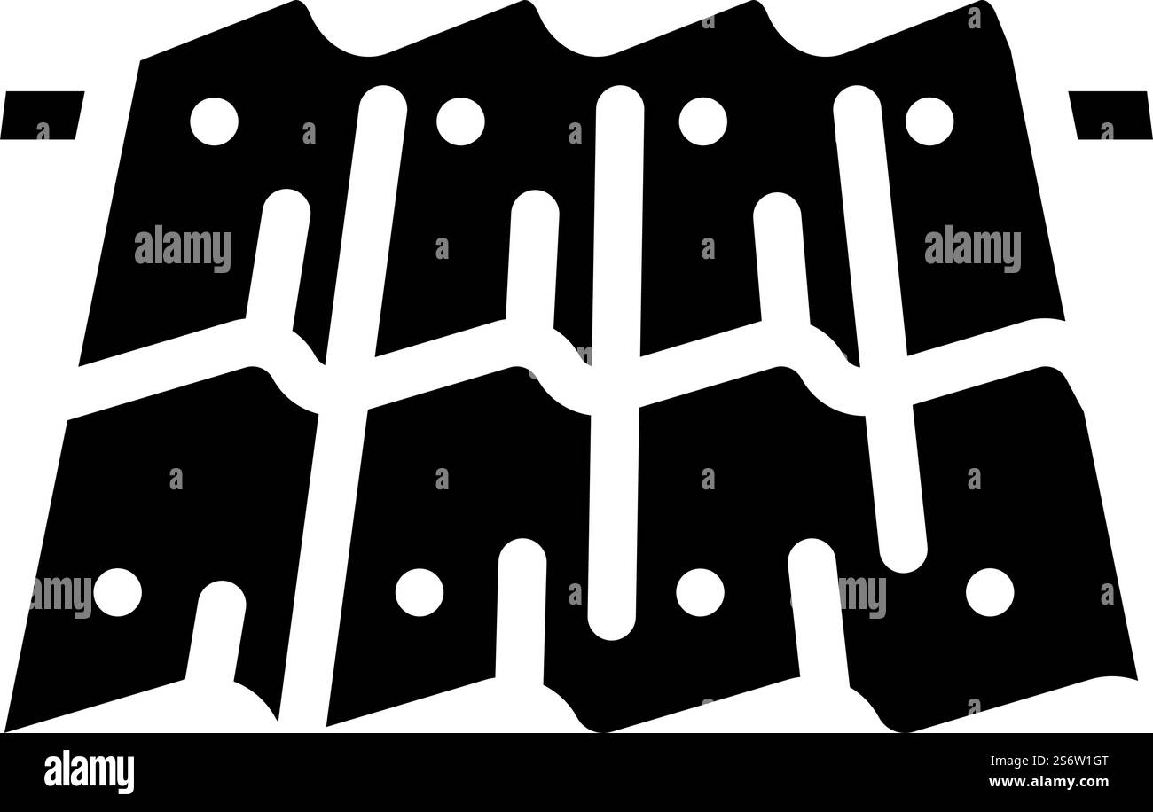 roof building material glyph icon vector. roof building material sign ...